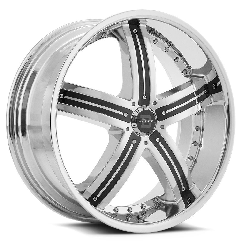 Blade BL-404 Raider Chrome w/ Black Inserts