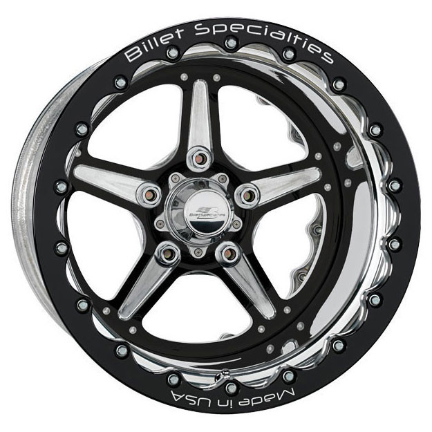 Billet Specialties Street Lite Double Bead Lock 15x10 Black - BRDB35106165N