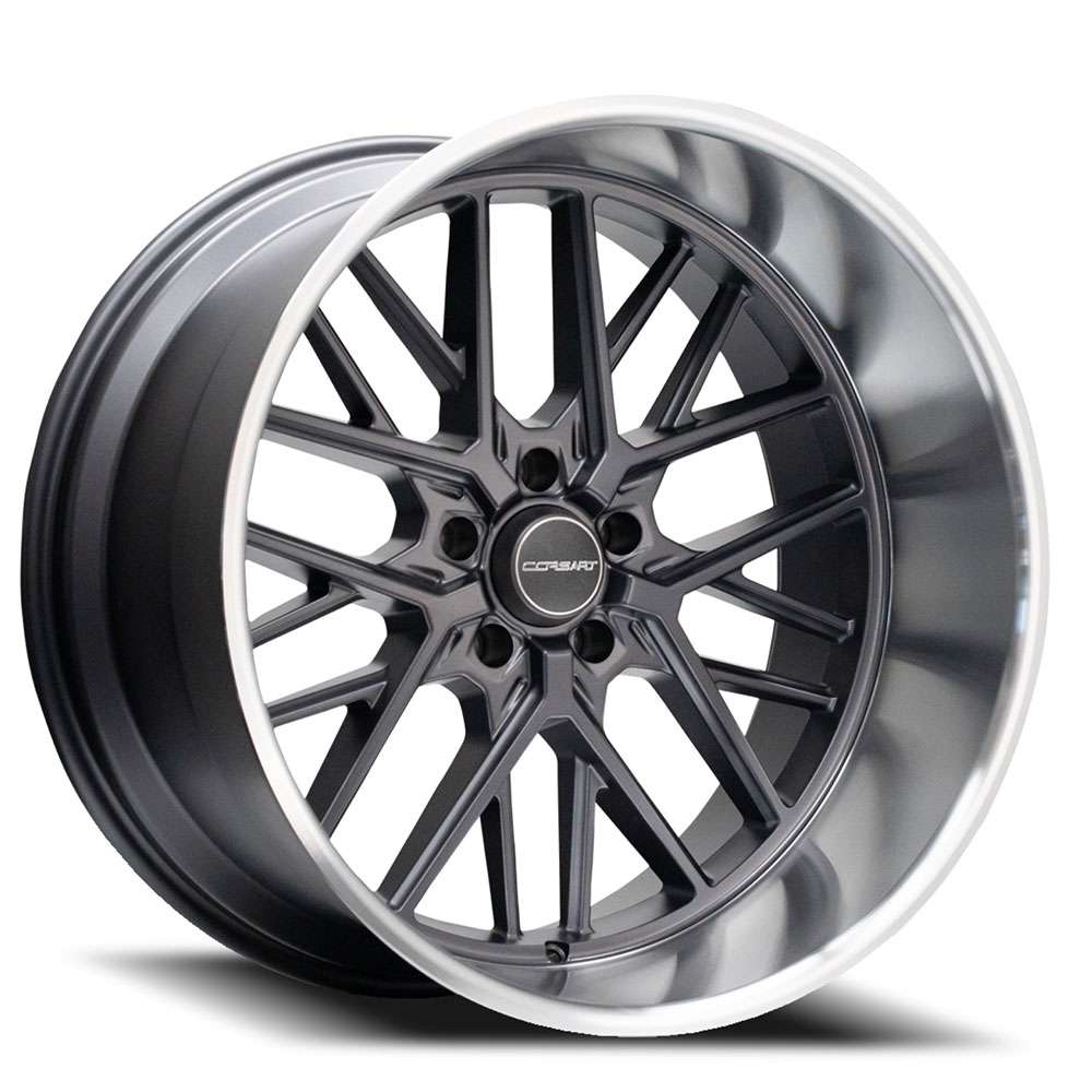 Corsart Kingpin 5 20x12 Matte Gunmetal with Diamond Cut Lip - R503201273625