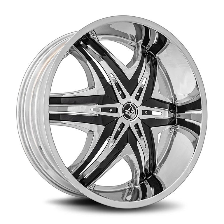 Diablo Elite 22x9.5 Chrome Black Inserts - DE-229BLNK3573