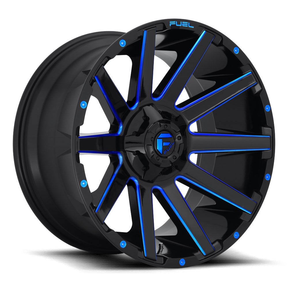 Fuel Contra D644 Gloss Black with Candy Blue