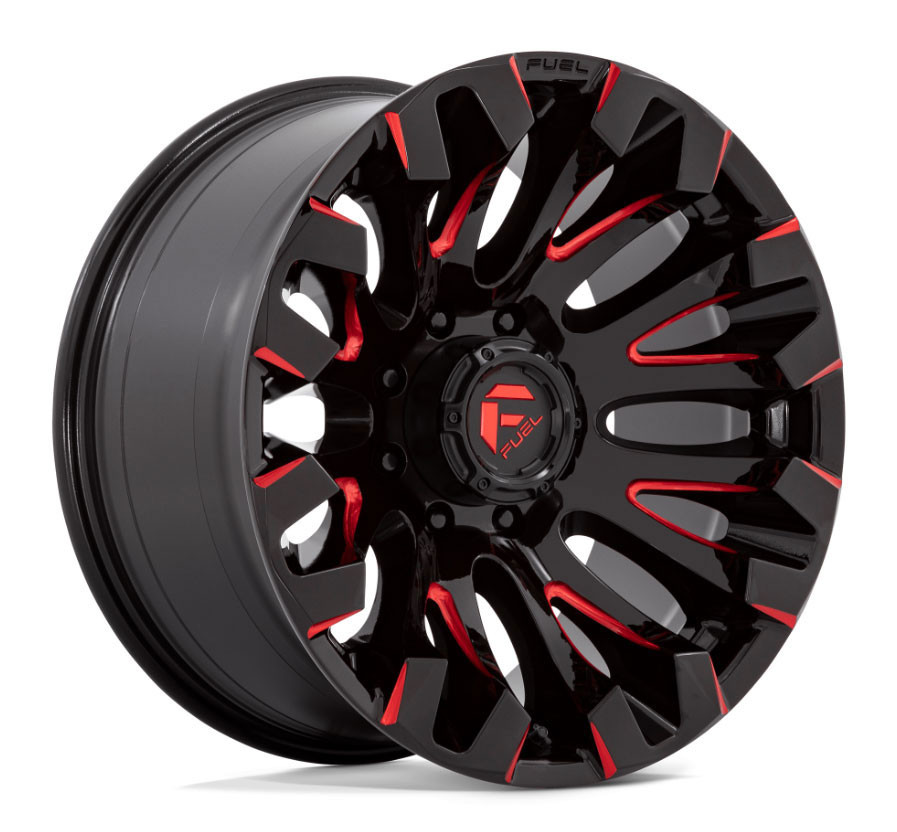 Fuel D829 Quake Gloss Black Milled Red Tint