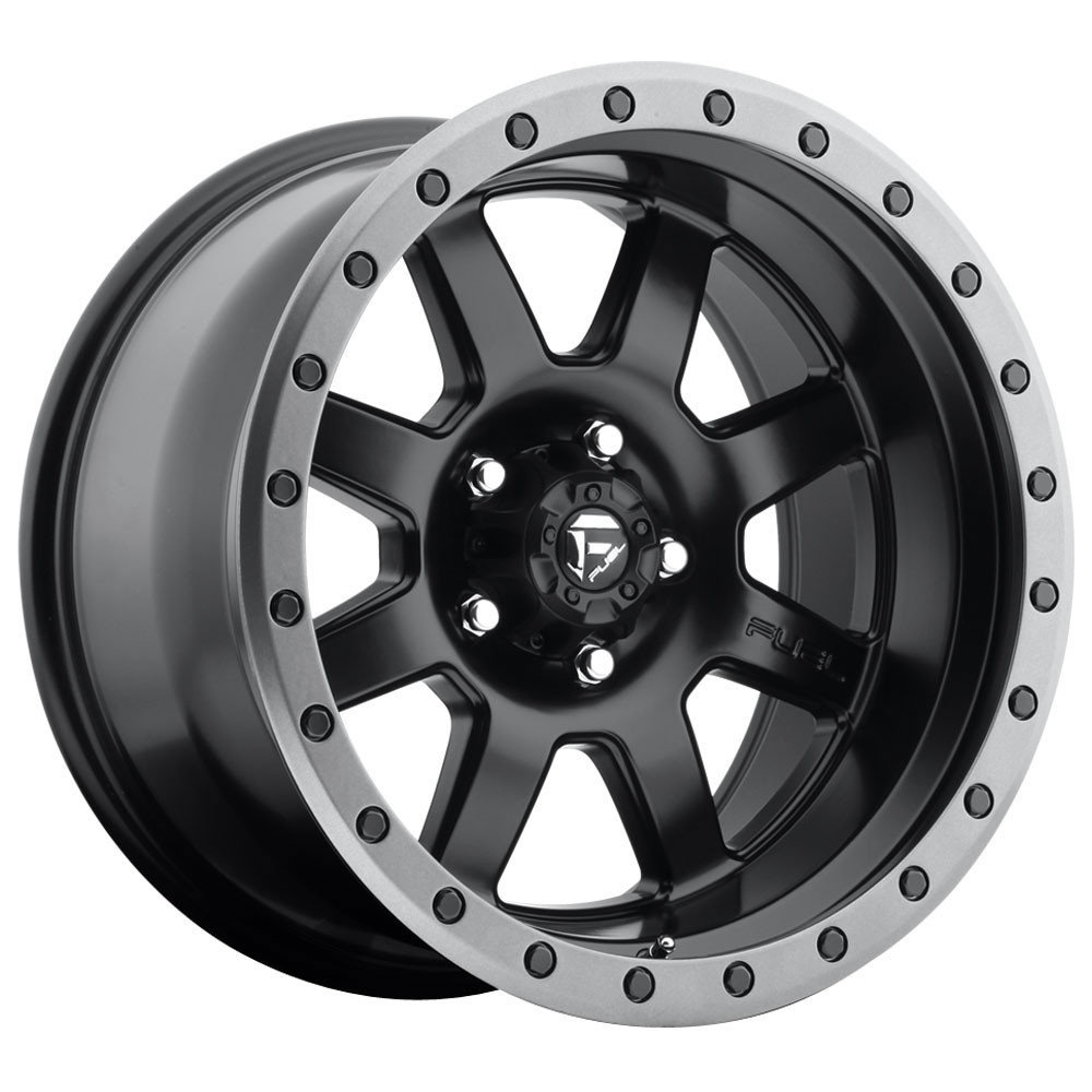 Fuel Trophy D551 18x9 Matte Black with Anthracite Ring - D55118908950