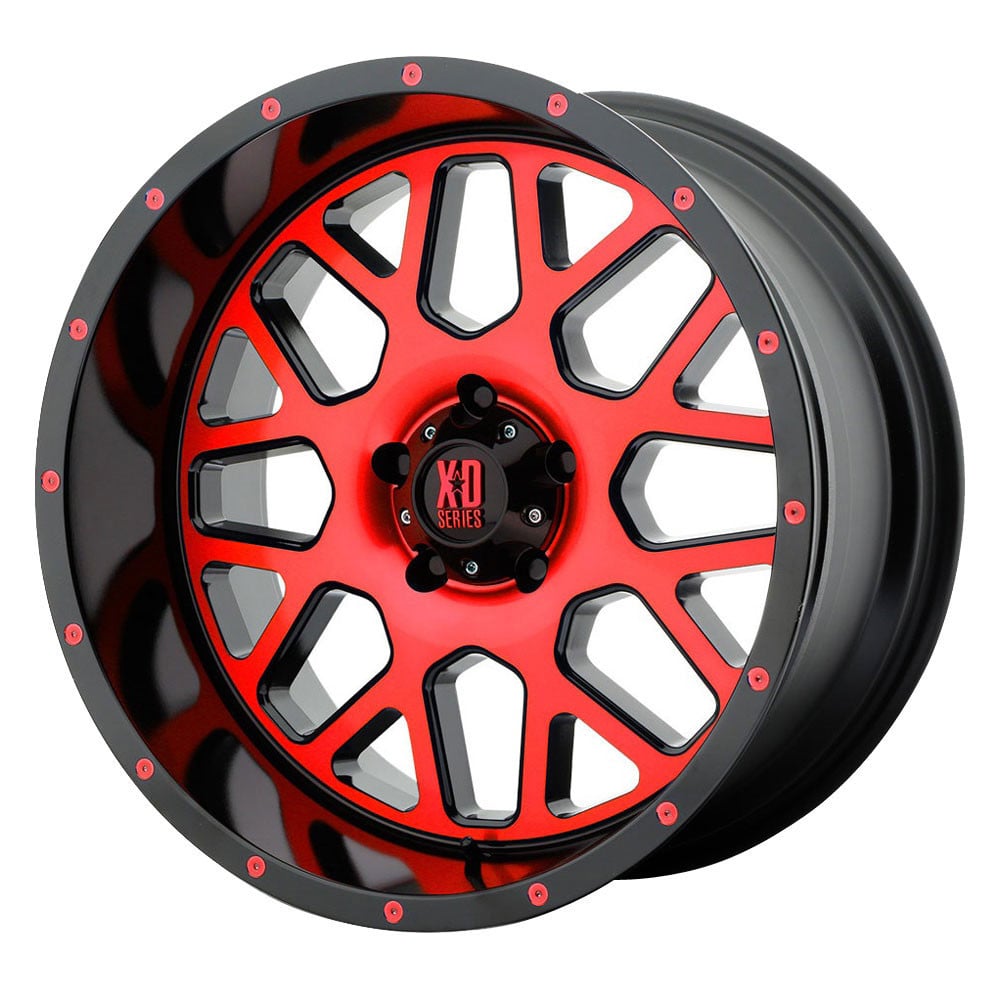 XD Series XD820 Grenade Satin Black Machined Face w/Red Tinted Clear Coat