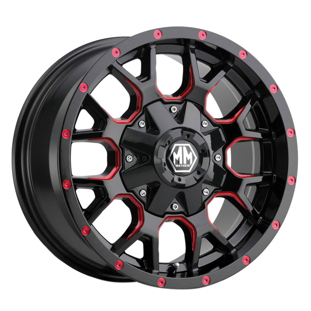 Mayhem 8015 Warrior Black w/Prism Red