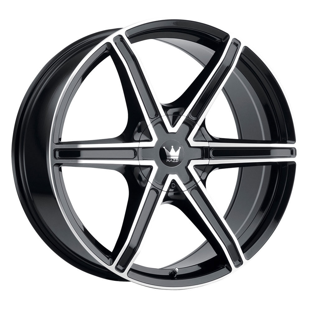 Mazzi Stilts 371 18x8 Black Machined Face - 371-8837B