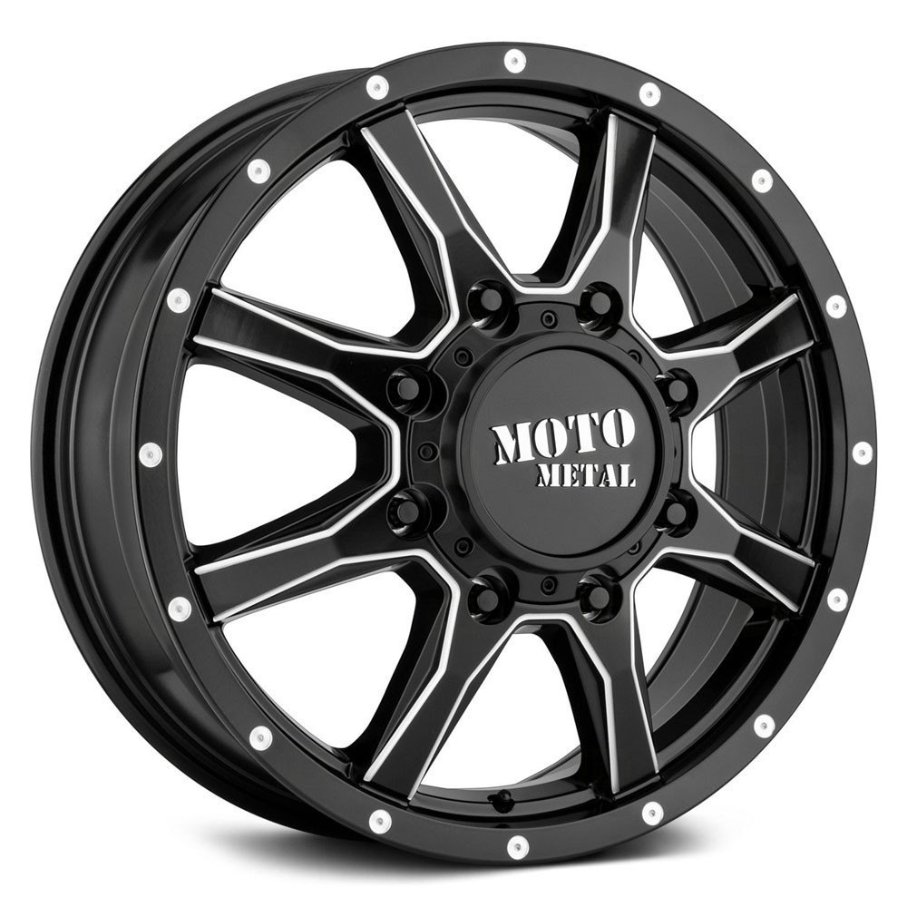 Moto Metal MO995 Dually Front Satin Black Milled