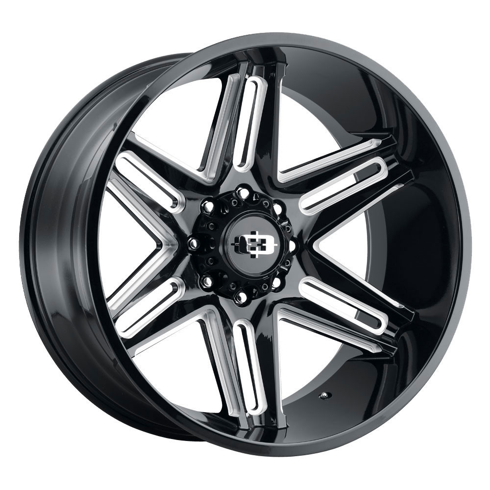 Vision 363 Razor Gloss Black Milled Spoke